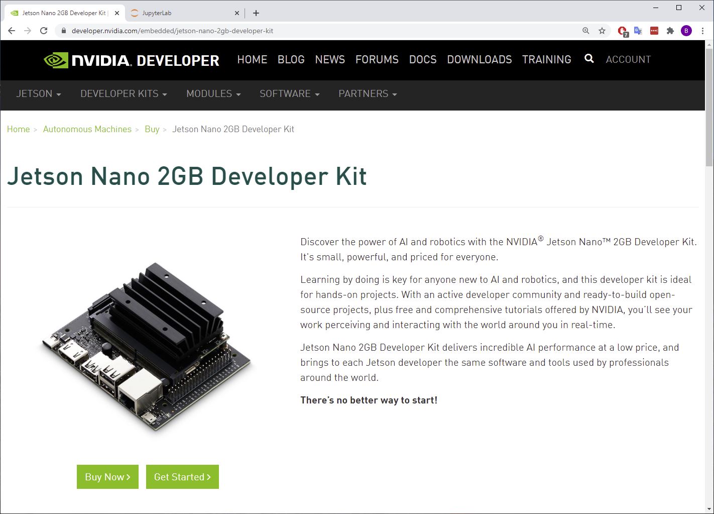 Eerste ervaringen met Artificial Intelligence (AI) op het NVidia Jetson ...